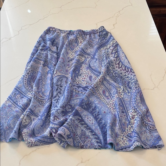 Appleseed's | Skirts | Appleseeds Blue And Lavender Paisley Reversible ...